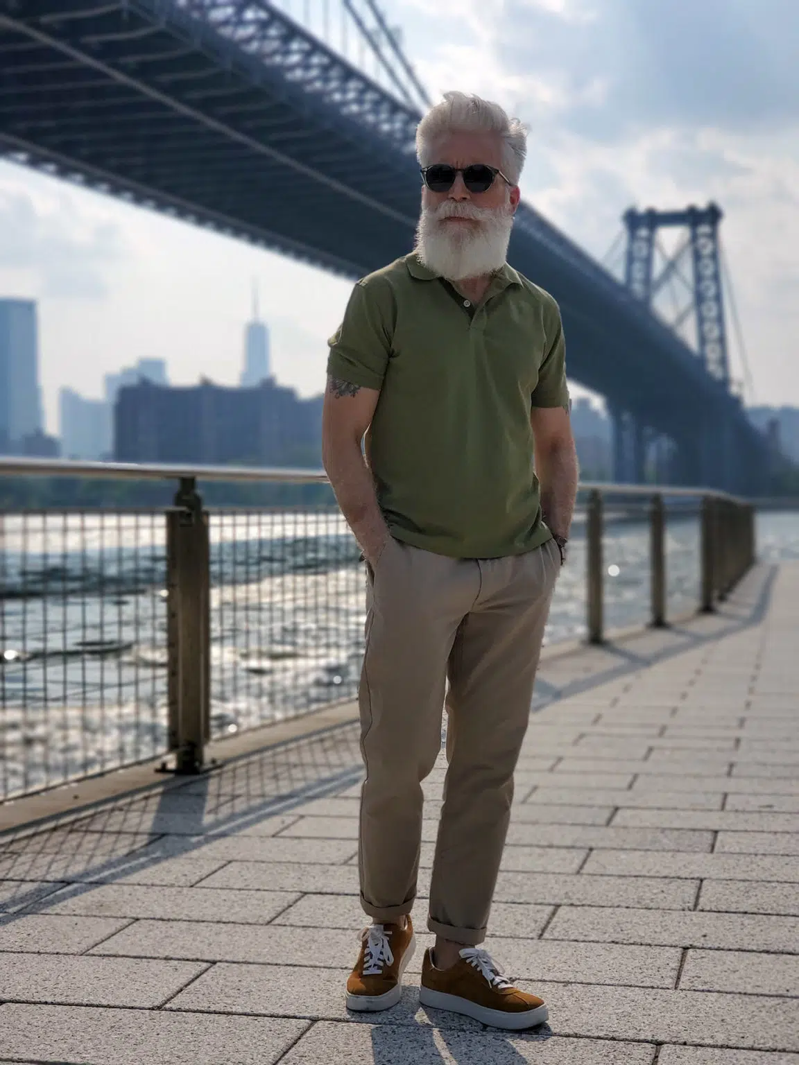 Earth-Toned Polo and Chinos - The Modest Man
